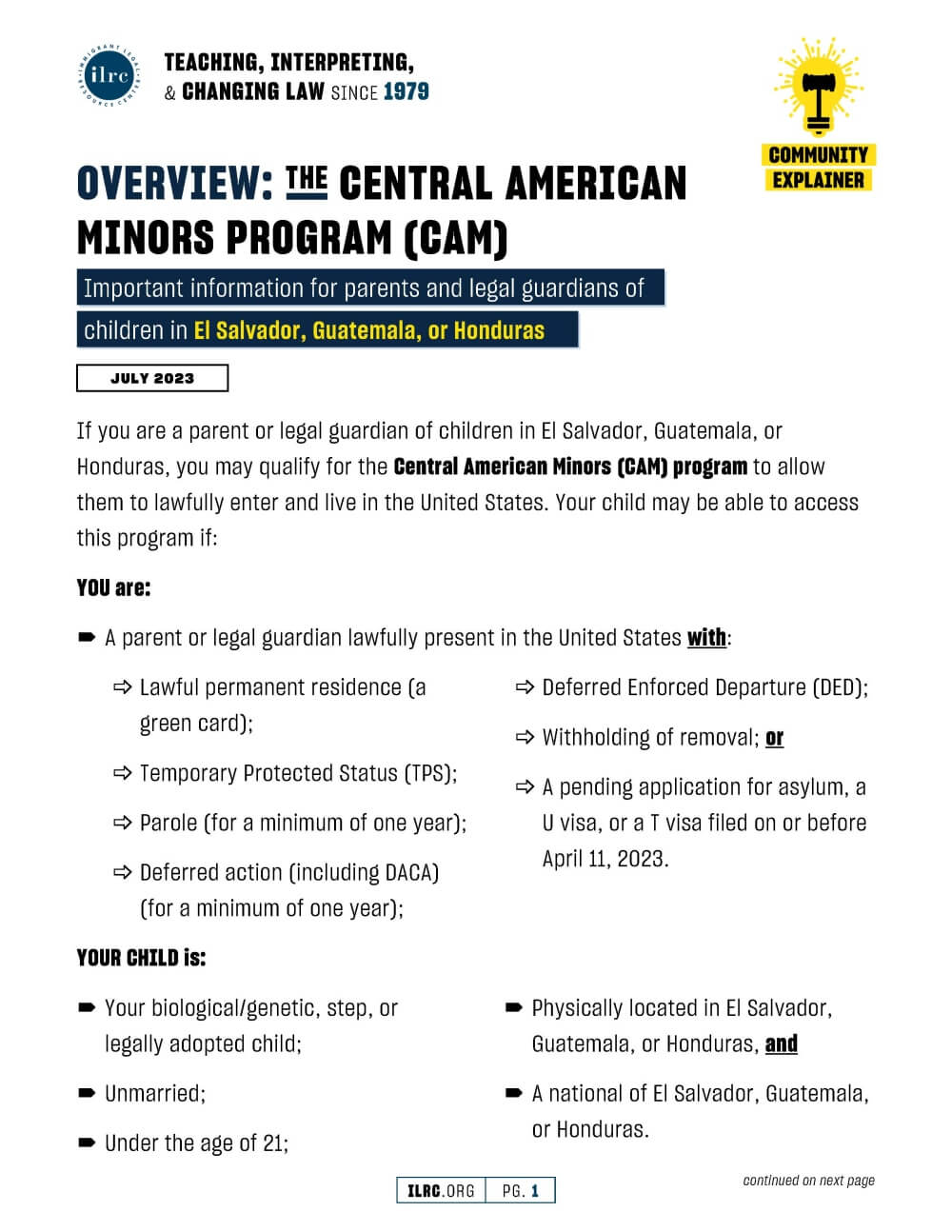 Areas of Expertise | Immigrant Legal Resource Center | ILRC