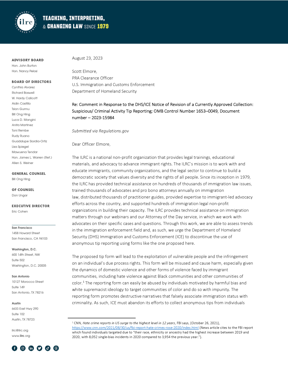 Areas of Expertise | Immigrant Legal Resource Center | ILRC