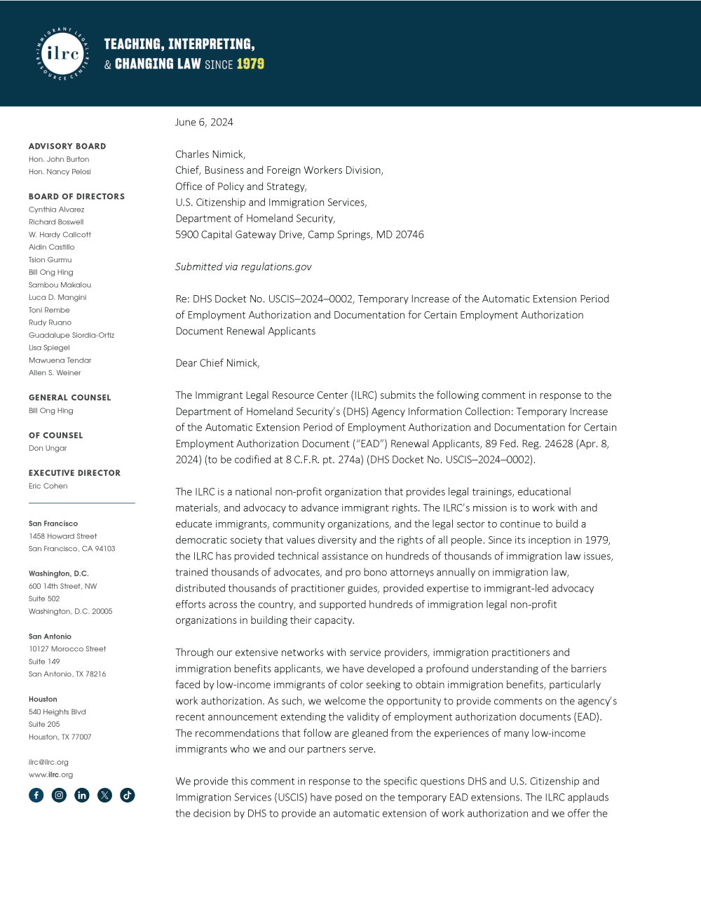 Areas of Expertise | Immigrant Legal Resource Center | ILRC