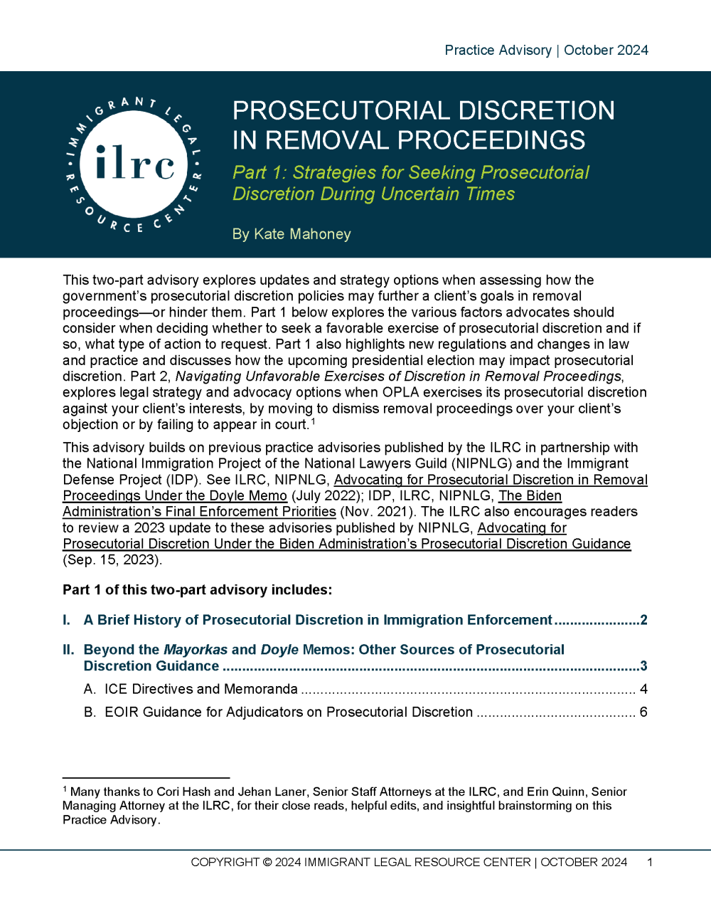 Areas of Expertise | Immigrant Legal Resource Center | ILRC