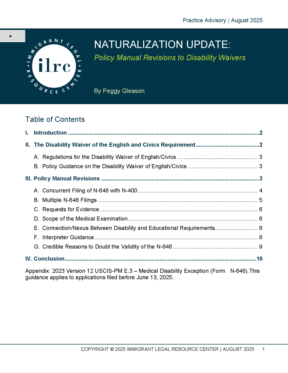 Naturalization Update: Policy Manual Revisions to the Disability Waiver | Immigrant Legal ...