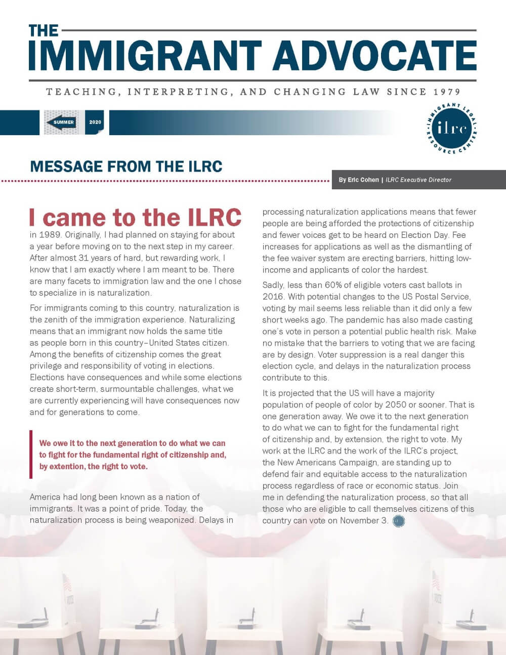 Newsletters and Annual Reports | Immigrant Legal Resource Center | ILRC