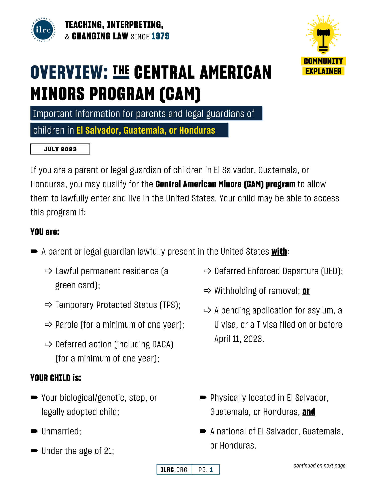 Areas of Expertise | Immigrant Legal Resource Center | ILRC