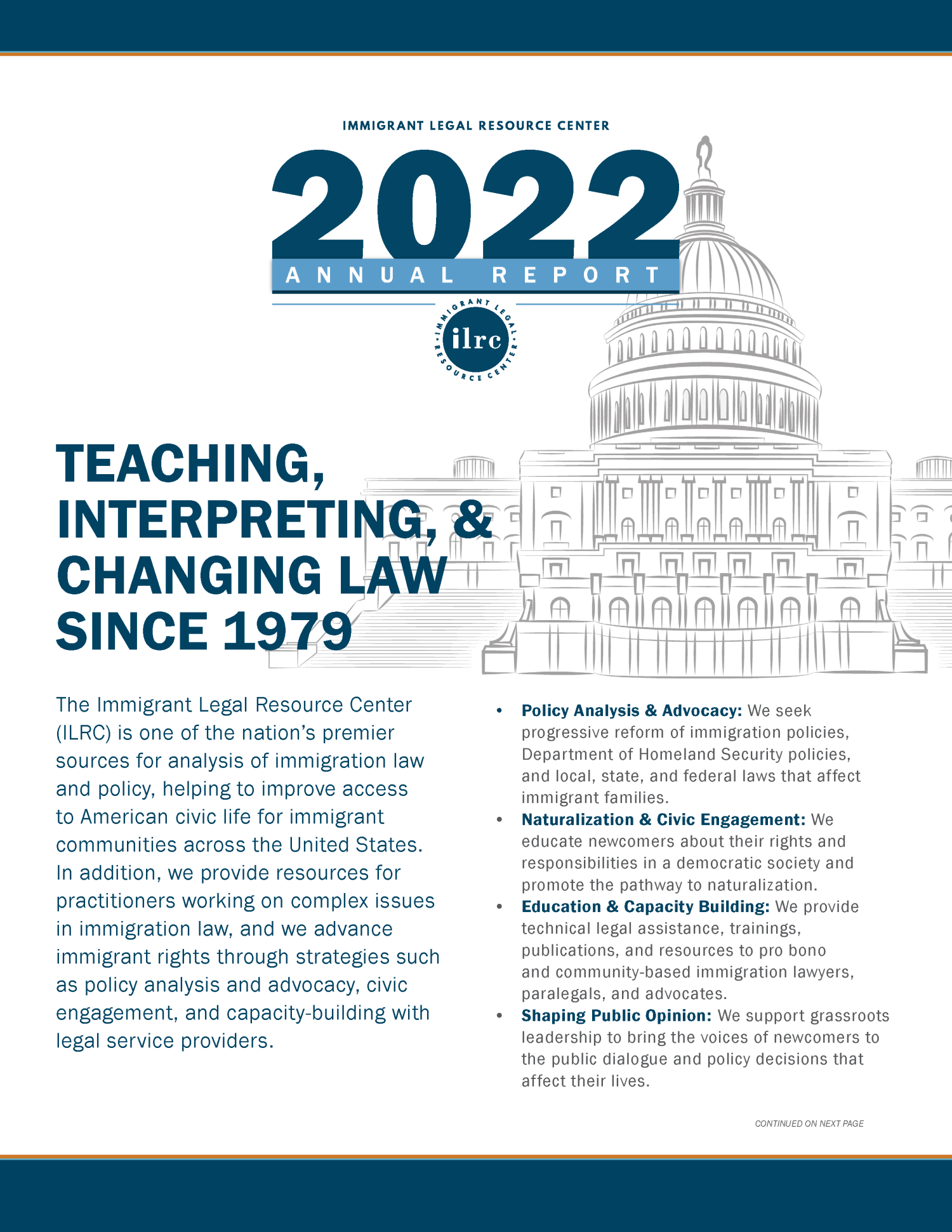 2022 Annual Report | Immigrant Legal Resource Center | ILRC