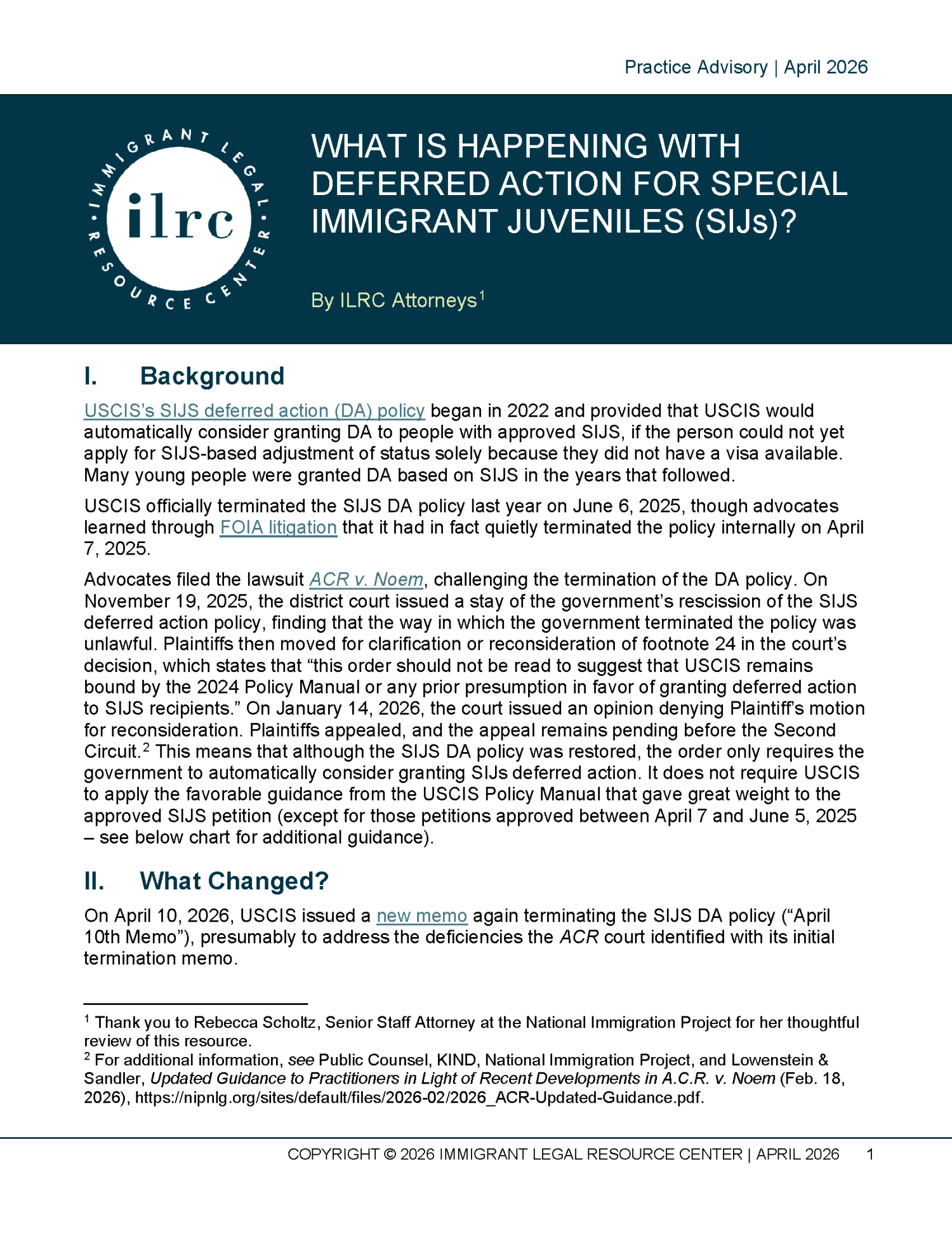 Practice Advisory | Immigrant Legal Resource Center | ILRC