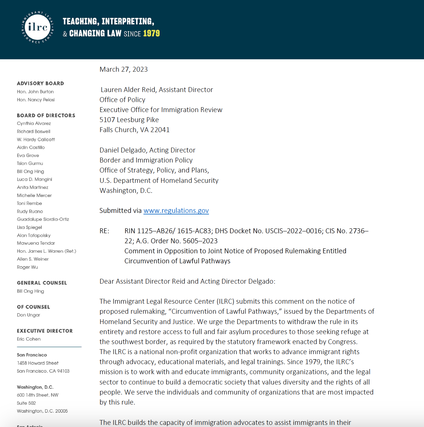 Areas of Expertise | Immigrant Legal Resource Center | ILRC