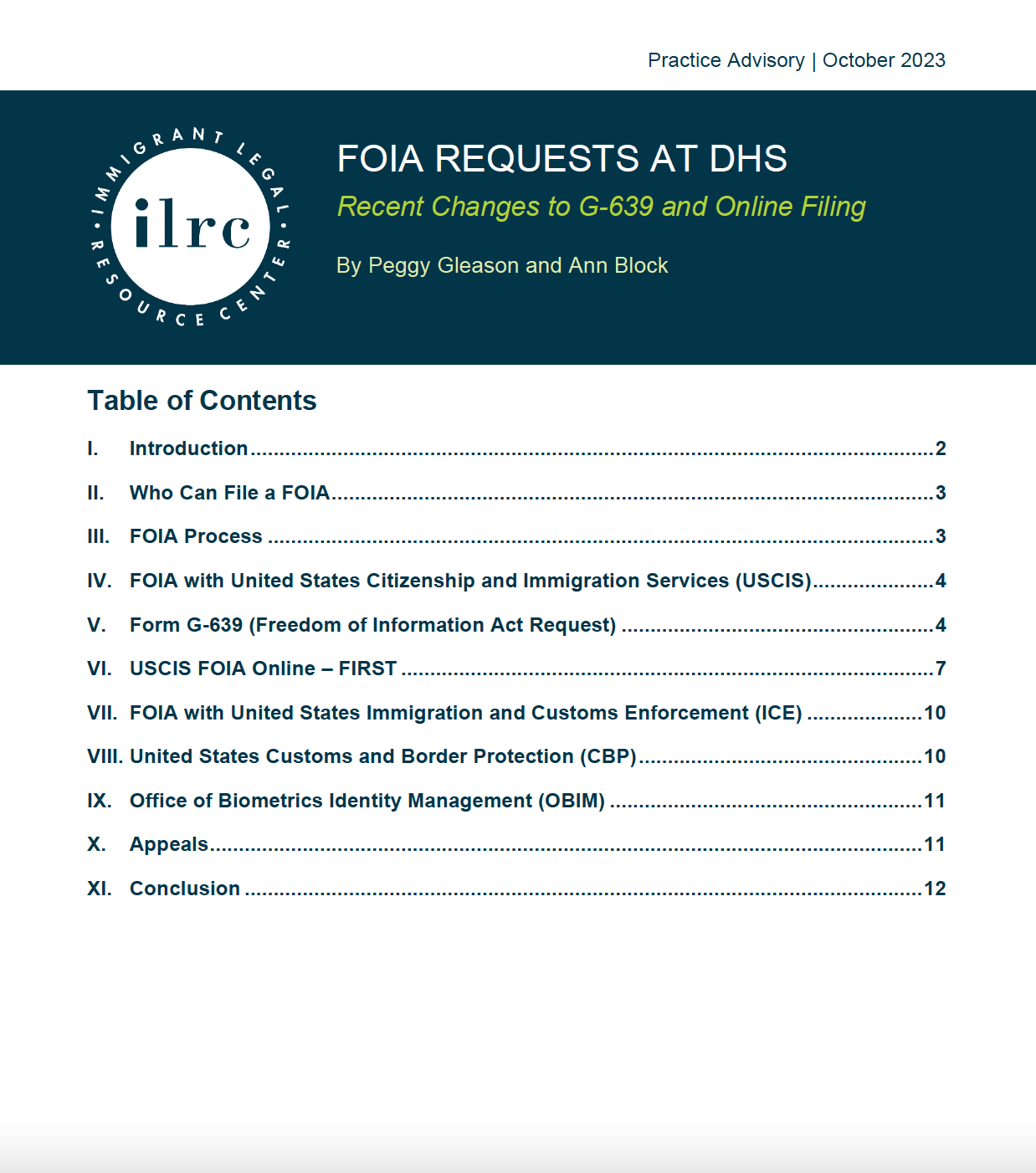 FOIA Requests at DHS | Immigrant Legal Resource Center | ILRC