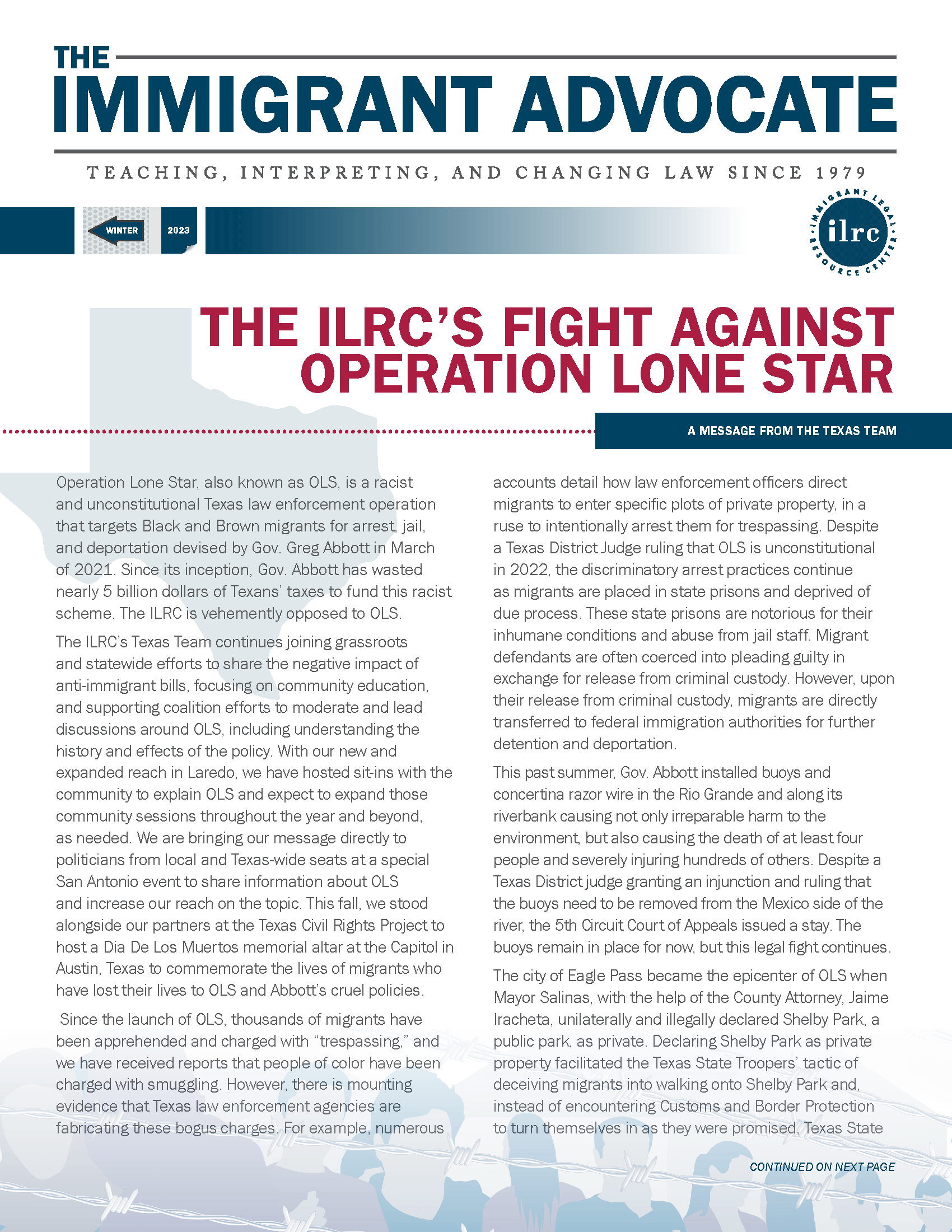 Areas of Expertise | Immigrant Legal Resource Center | ILRC