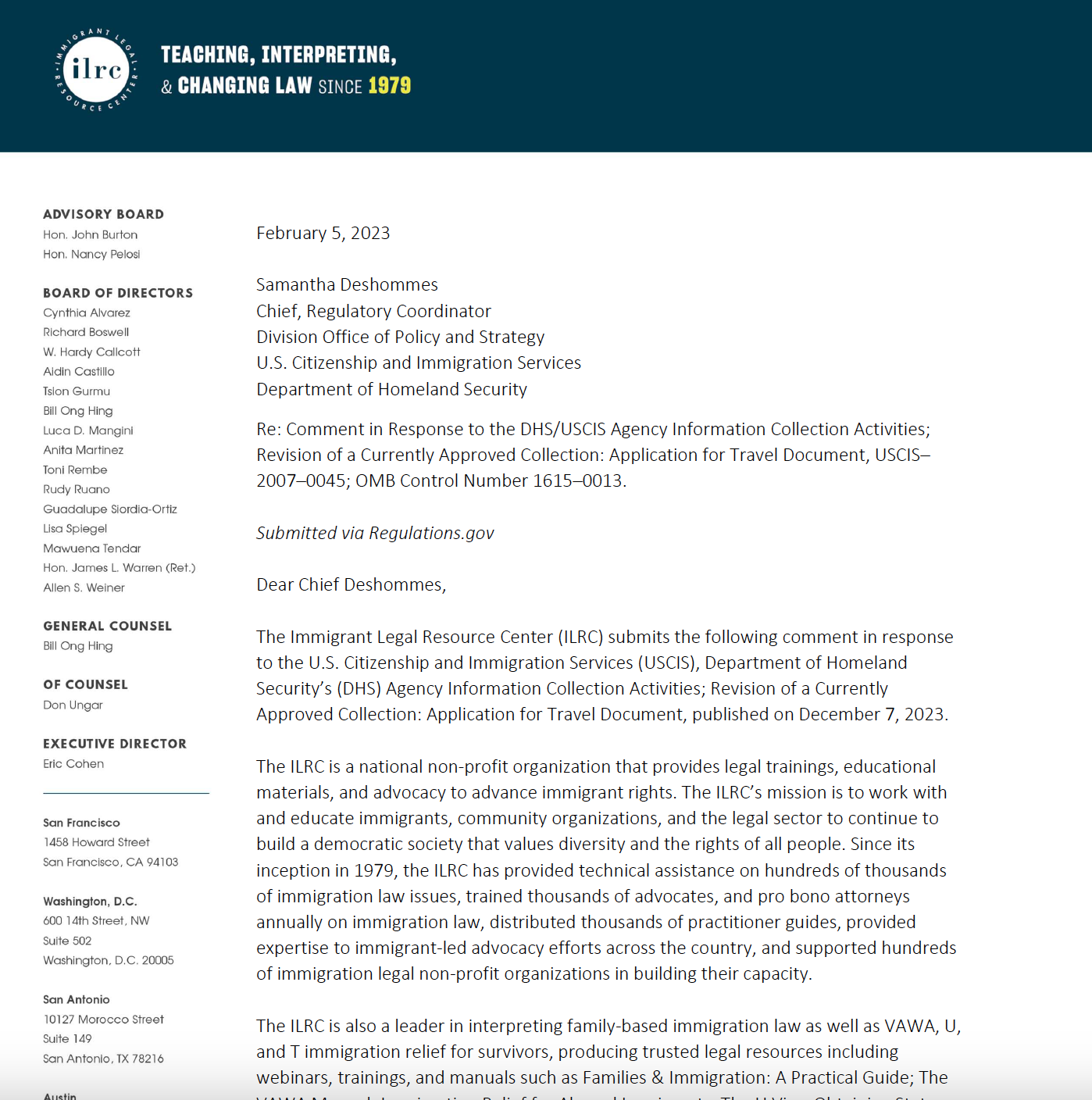 Areas of Expertise | Immigrant Legal Resource Center | ILRC