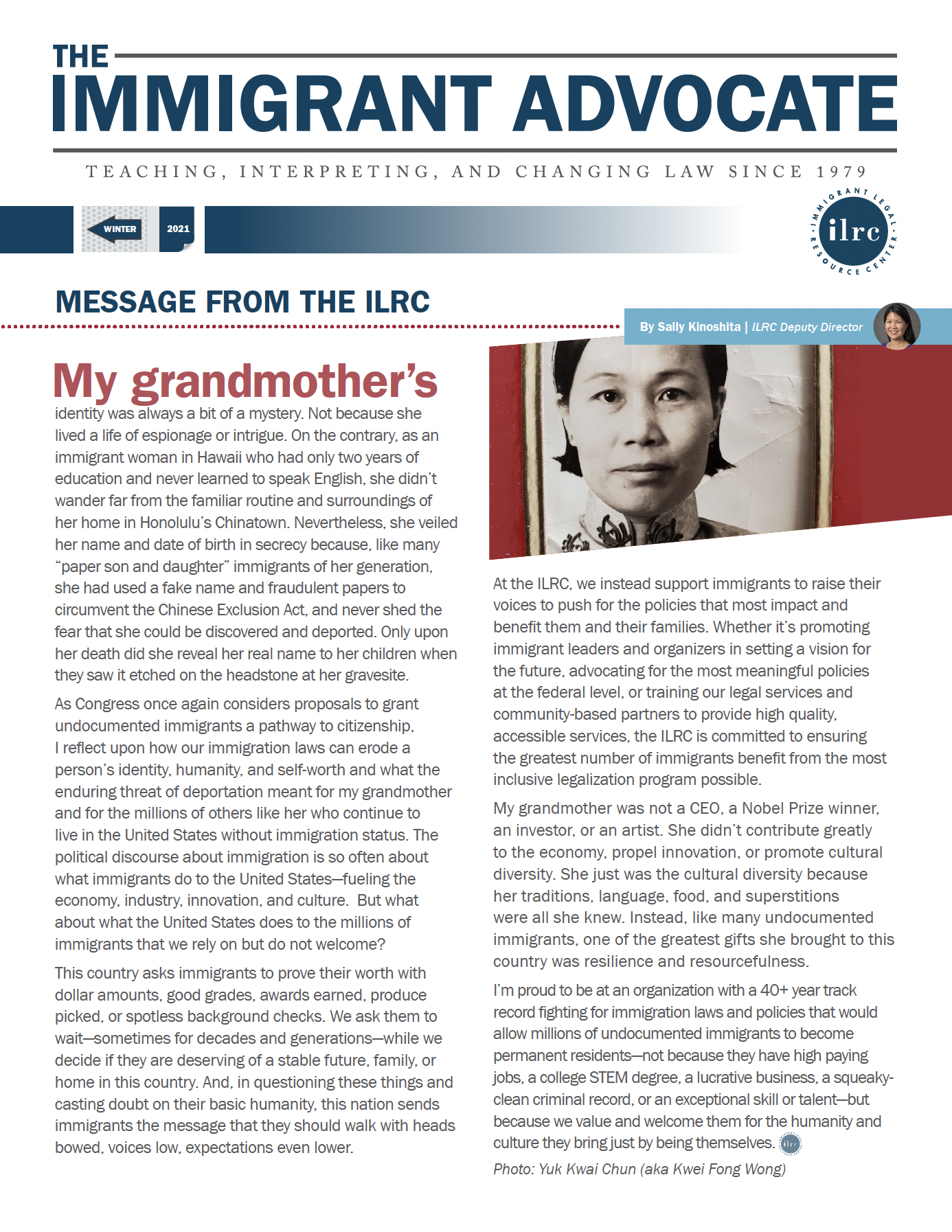 ILRC Winter 2021 Newsletter | Immigrant Legal Resource Center | ILRC
