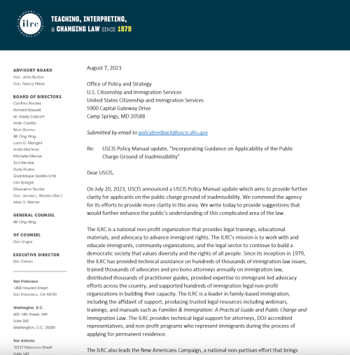 ILRC Comments to the Public Charge USCIS Policy Manual Update ...