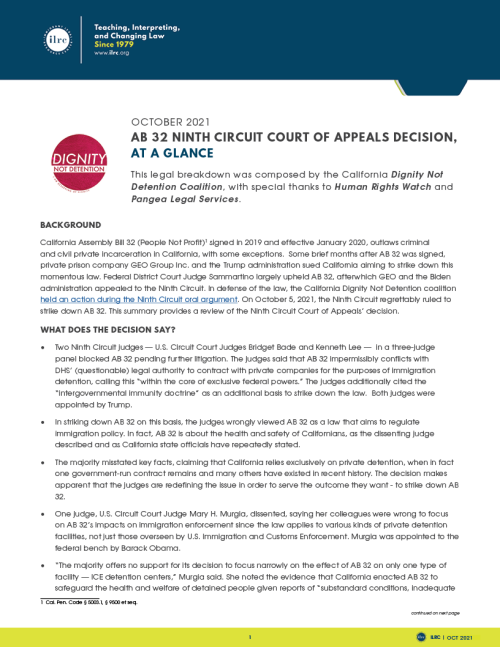 Community Breakdown of AB 32 Ninth Circuit Court of Appeals Decision ...
