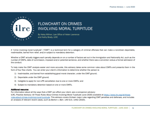 Flow Chart on Penalties for Crimes Involving Moral Turpitude ...