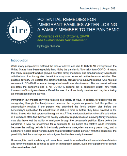 Potential Remedies for Immigrant Families After Losing a Family Member ...