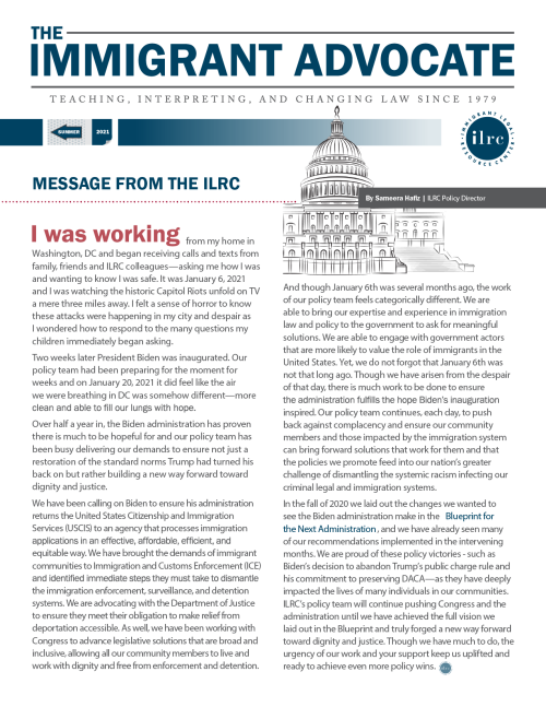 ILRC Summer 2021 Newsletter | Immigrant Legal Resource Center | ILRC
