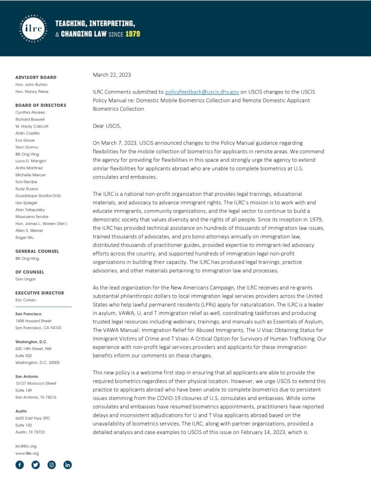 Areas of Expertise | Immigrant Legal Resource Center | ILRC