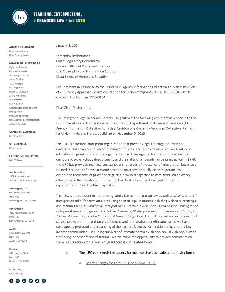 Areas of Expertise | Immigrant Legal Resource Center | ILRC