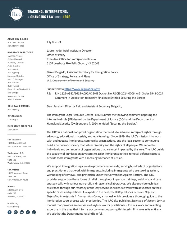 Areas of Expertise | Immigrant Legal Resource Center | ILRC