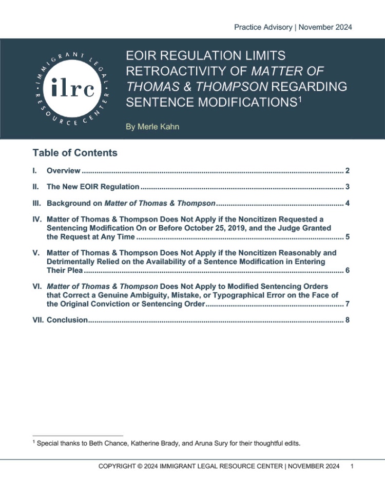 Practice Advisory | Immigrant Legal Resource Center | ILRC