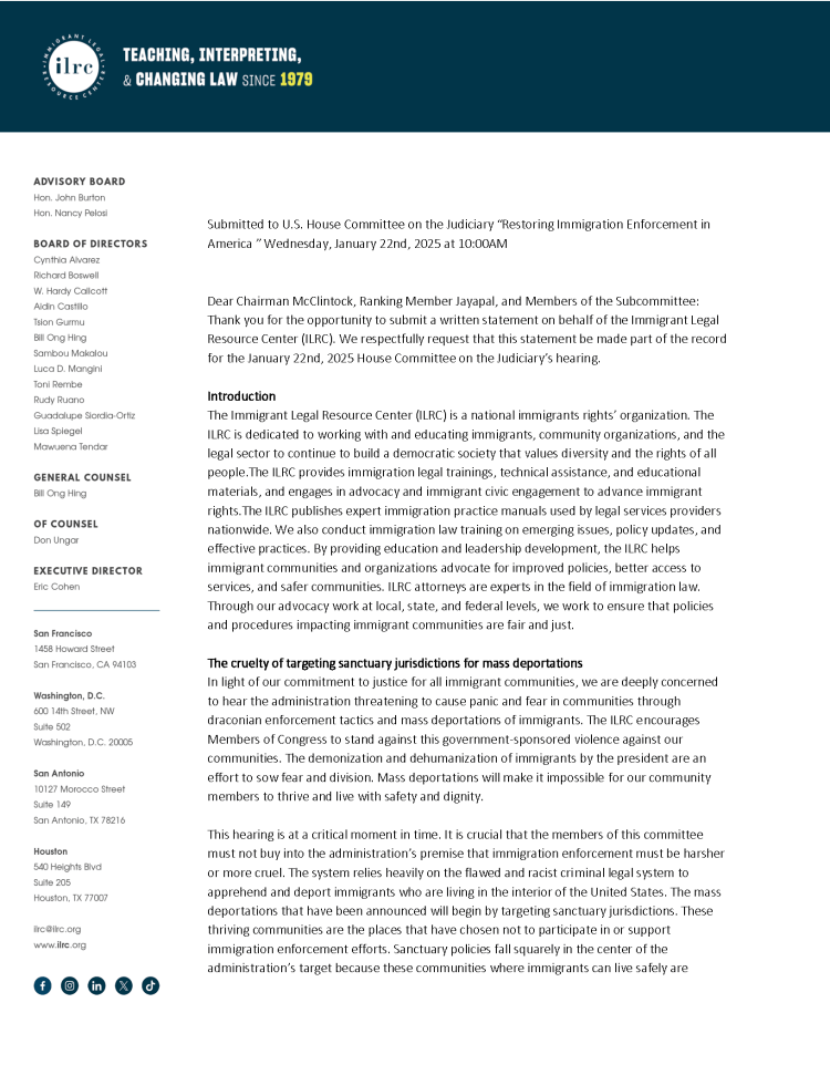 Areas of Expertise | Immigrant Legal Resource Center | ILRC