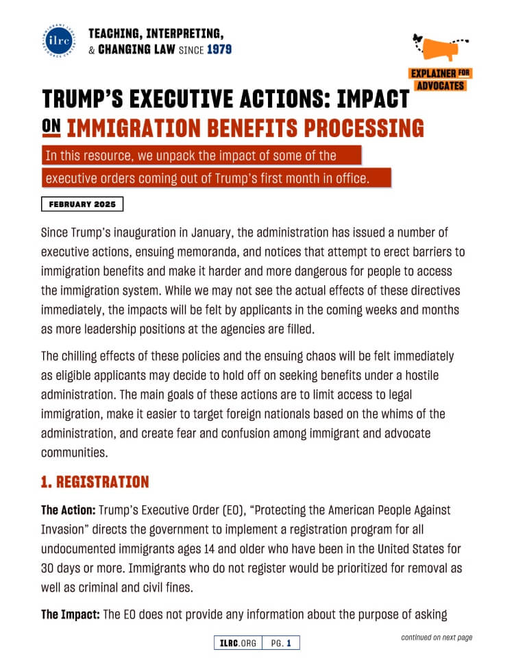 Trump’s Executive Actions: Impact on Immigration Benefits and ...