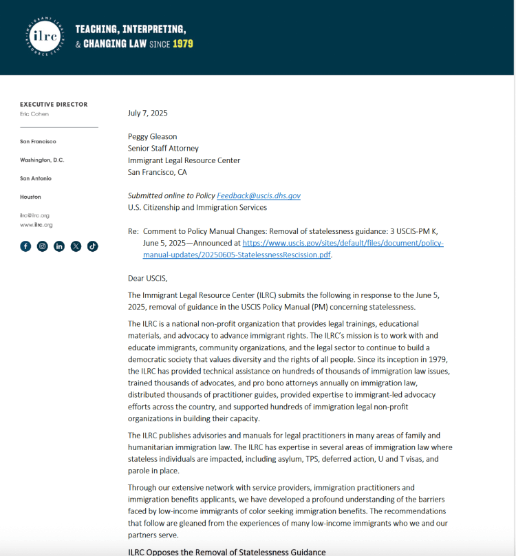 Areas of Expertise | Immigrant Legal Resource Center | ILRC