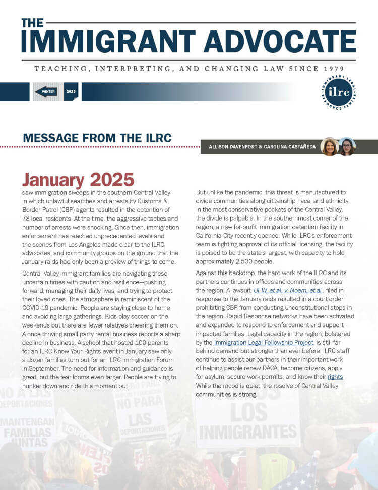 Enforcement | Immigrant Legal Resource Center | ILRC