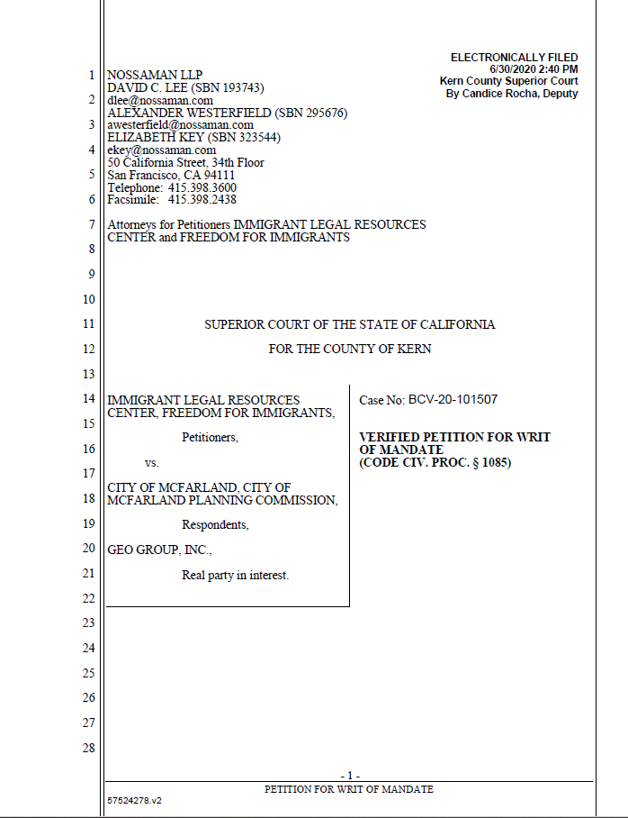 ILRC v. McFarland (SB 29, Dignity not Detention) | Immigrant Legal ...
