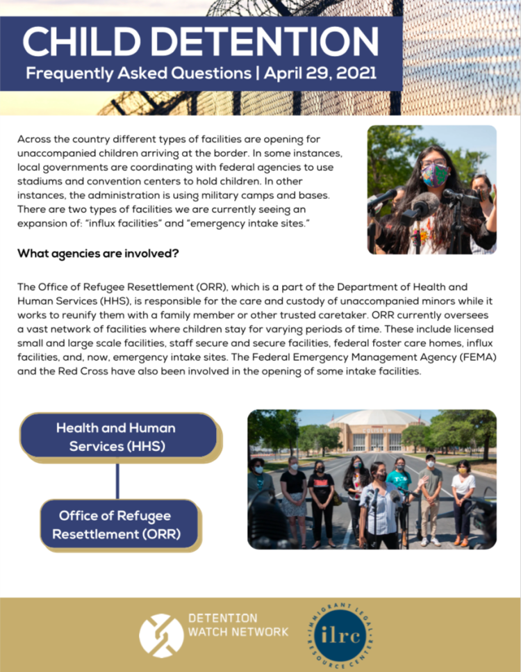 Child Detention: Frequently Asked Questions | Immigrant Legal Resource ...